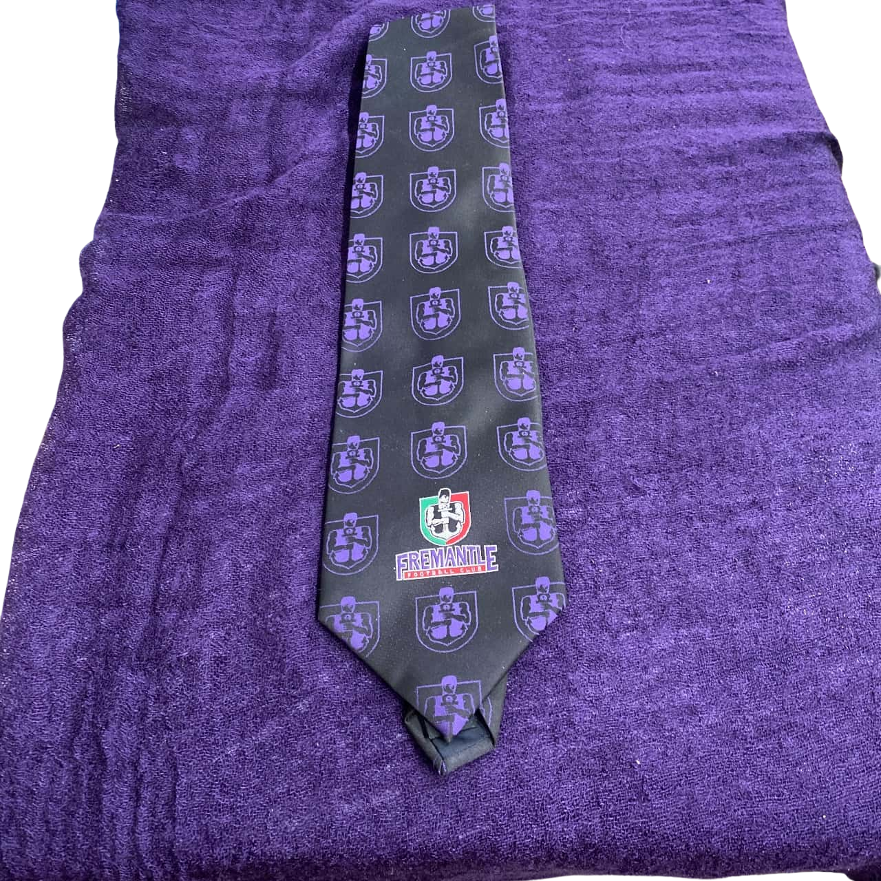 Mens Davenport AFL Fremantle Dockers Football Club Tie Black / Purple ...
