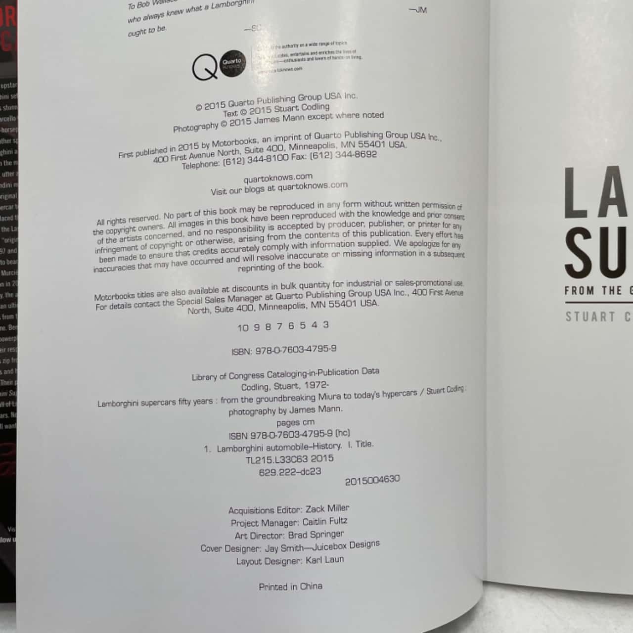 Lamborghini Super Cars 50 Years. Foreword by Fabio Lamborghini