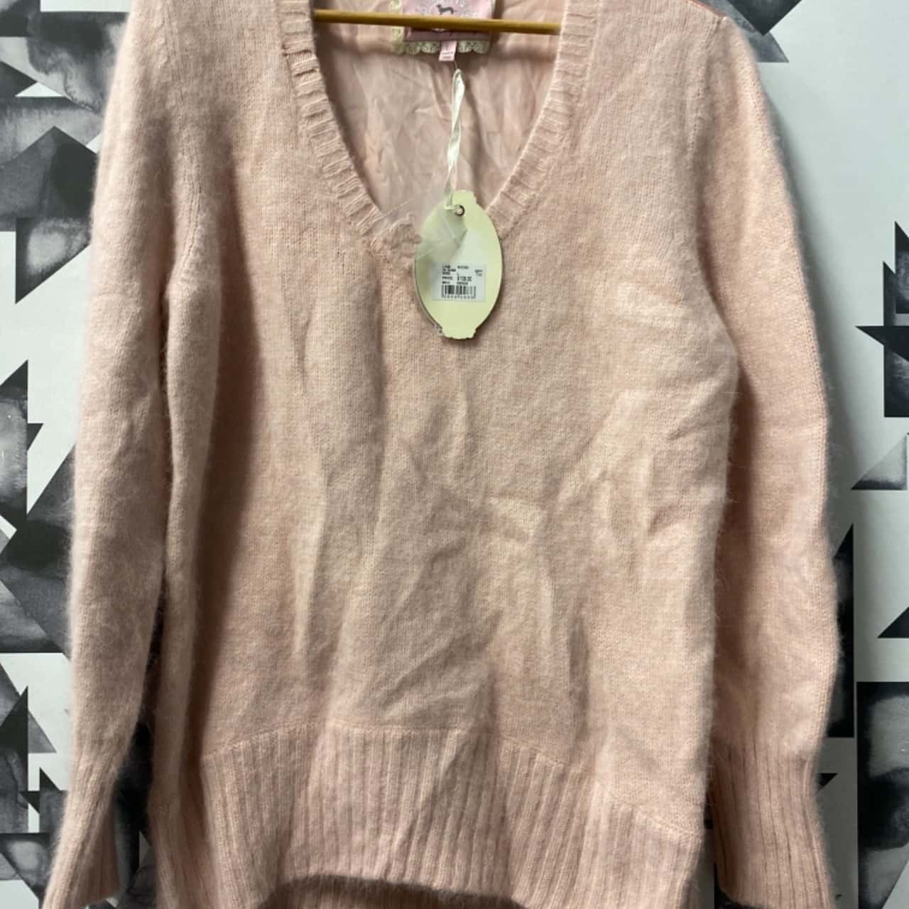 Peter Alexander Womens Size L Pink angora mix jumper new (s)