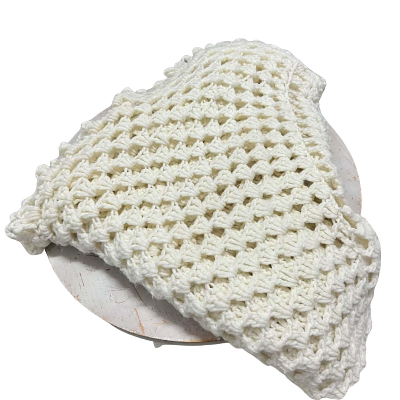 Woollen crocheted Knee rug 130cmx 152cm(s)