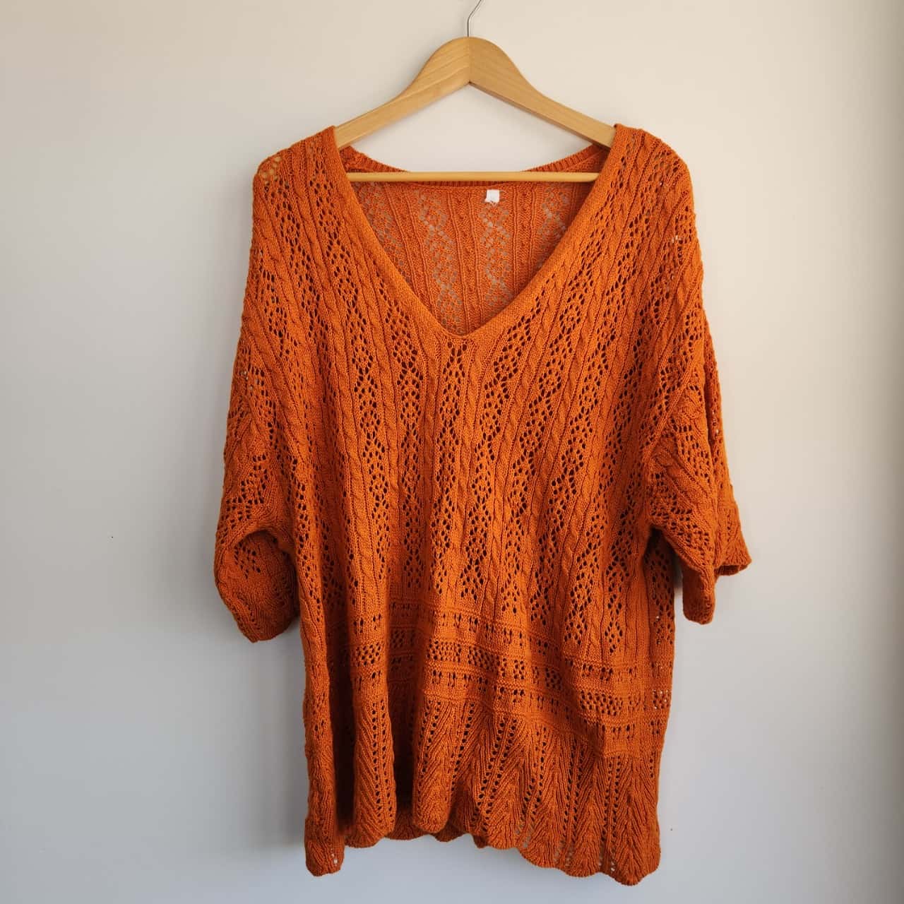 Knit Rust Orange Top Plus Size 22-24(s)