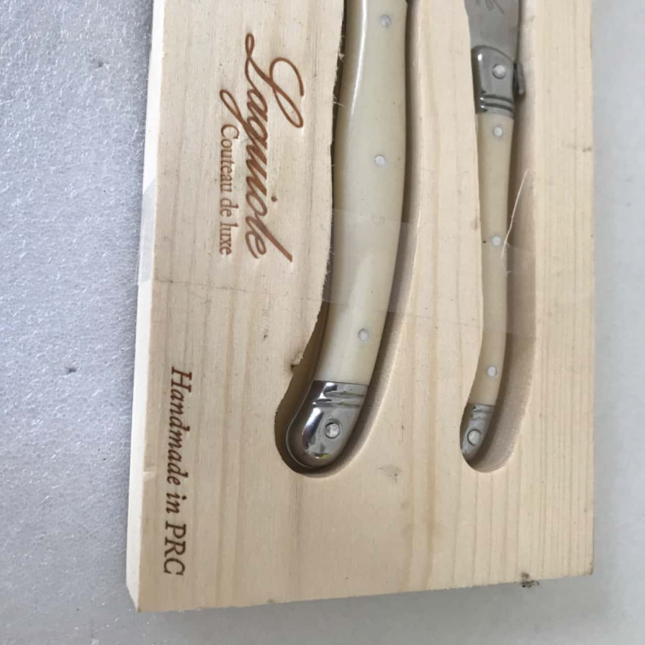 Laguiole Andre Verdier Debutant Cheese Serving Set in wooden Tray RRP $50