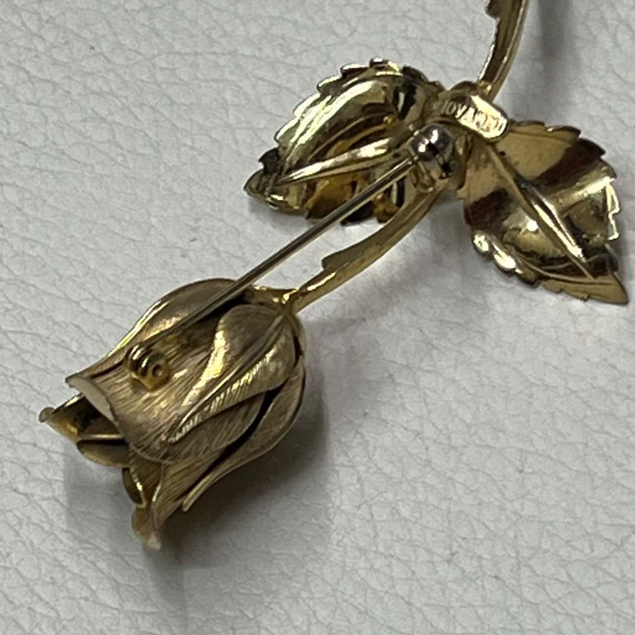 Women's Gold Plated Rose Brooch 7.5 cm Length(s)