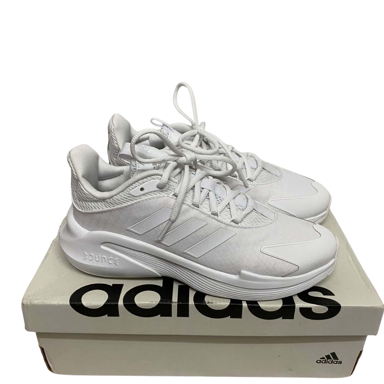 Adidas, Alphaedge+ All White Shoes, Size US 7(s)