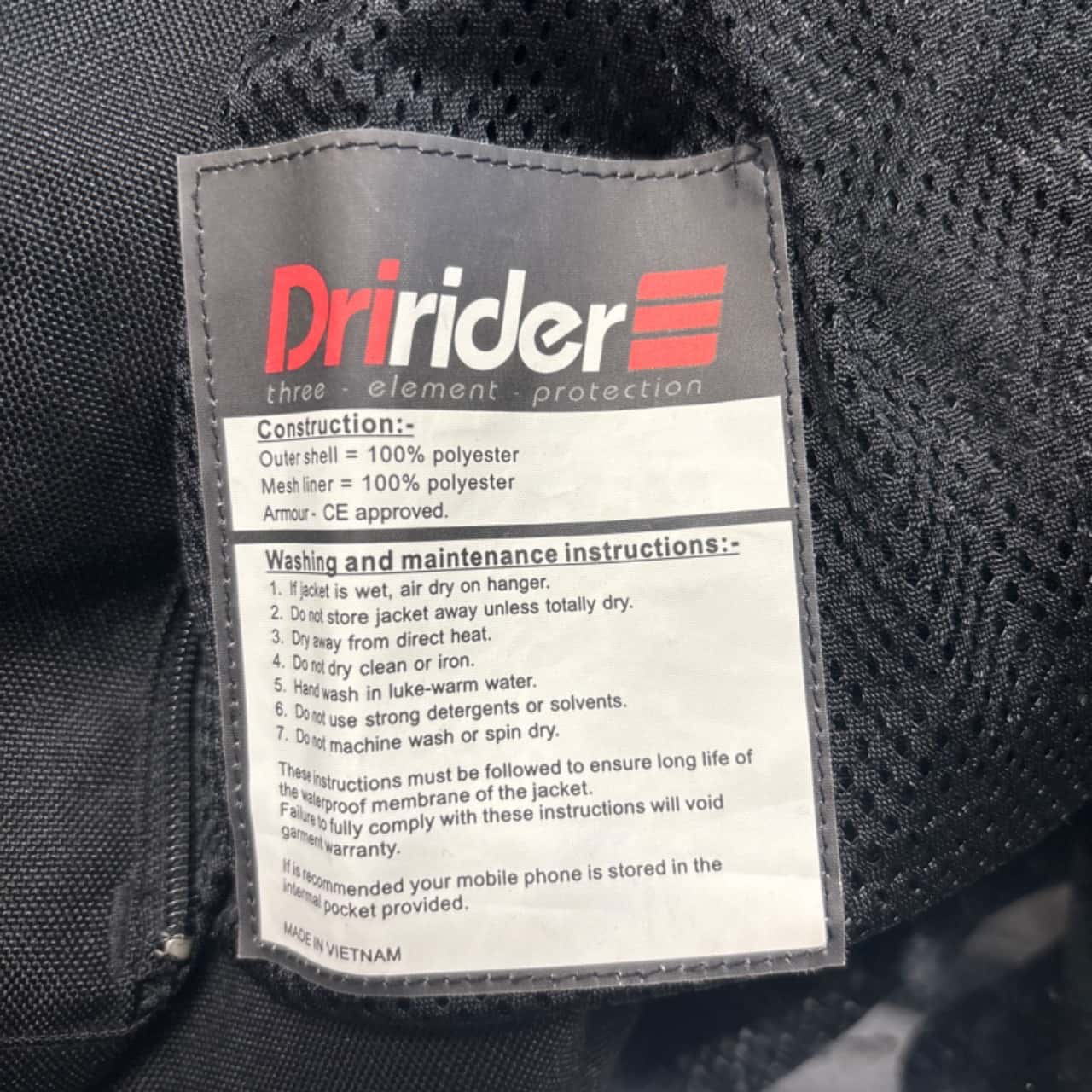 Dririder three element protection Jacket (s)