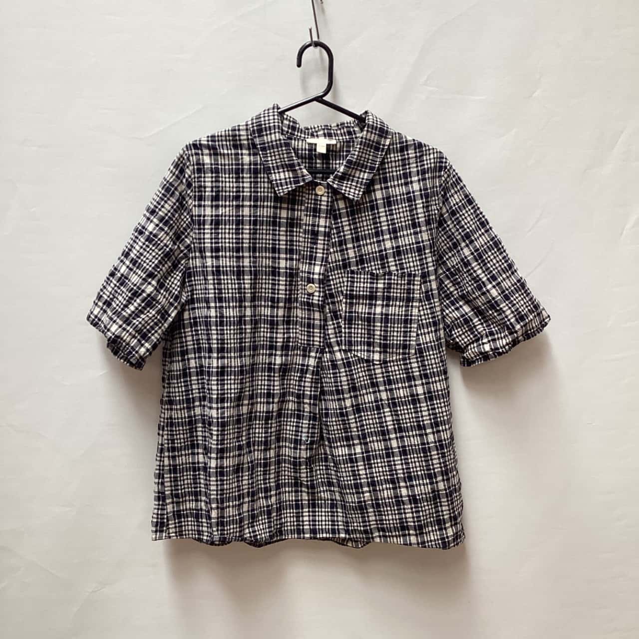 COS Womens Shirt Size 44 Checked / Navy Blue(s)