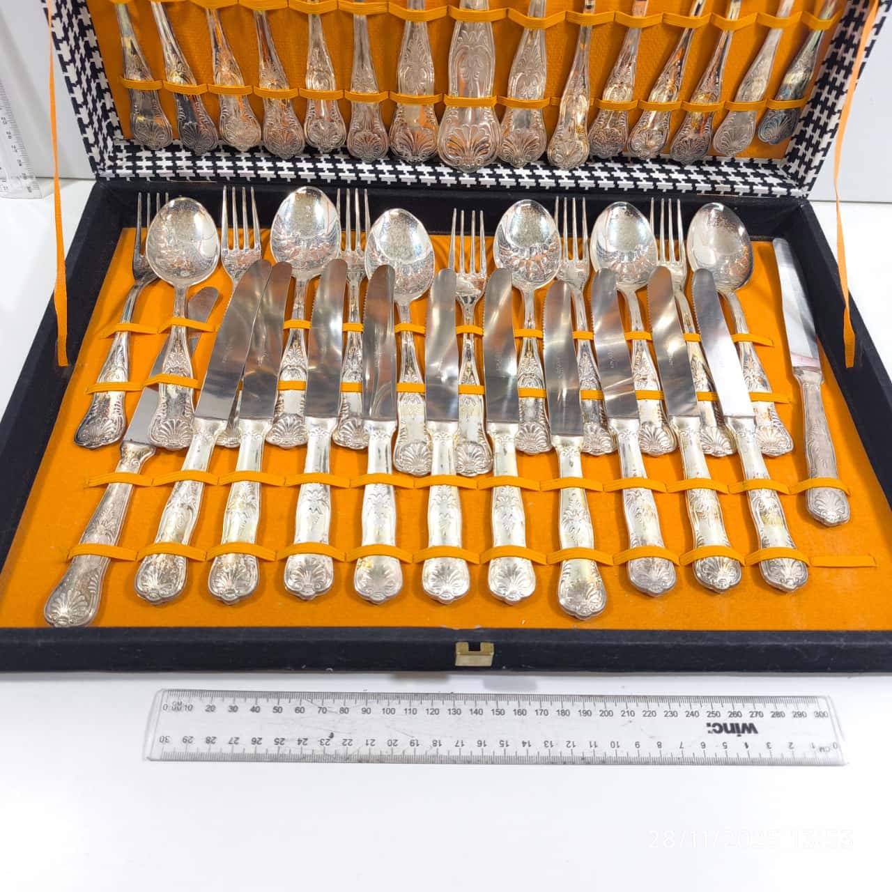 Super Inox 51 pcs Silver Plated Cutlery Set with Case (s)