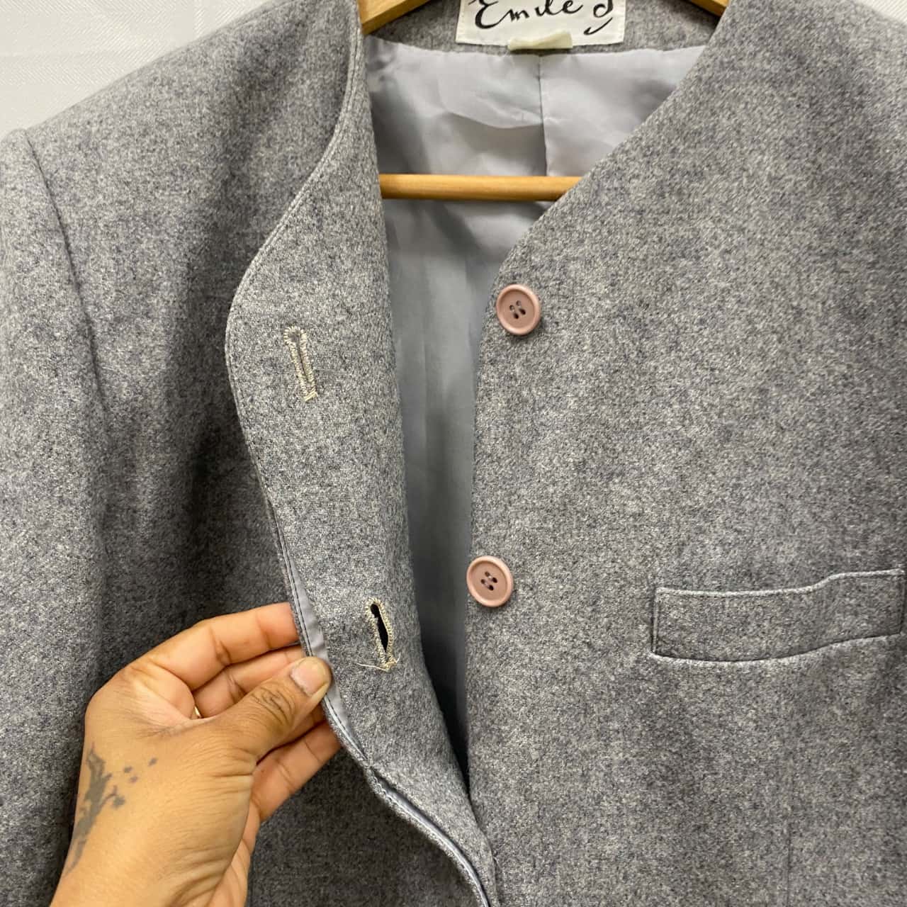 Emile S Women's Wool Blend Winter Coat Grey