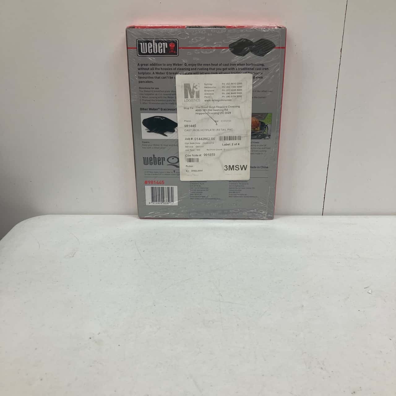 Weber Q/Weber Baby Porcelain Coated Cast Iron Breakfast Plate
