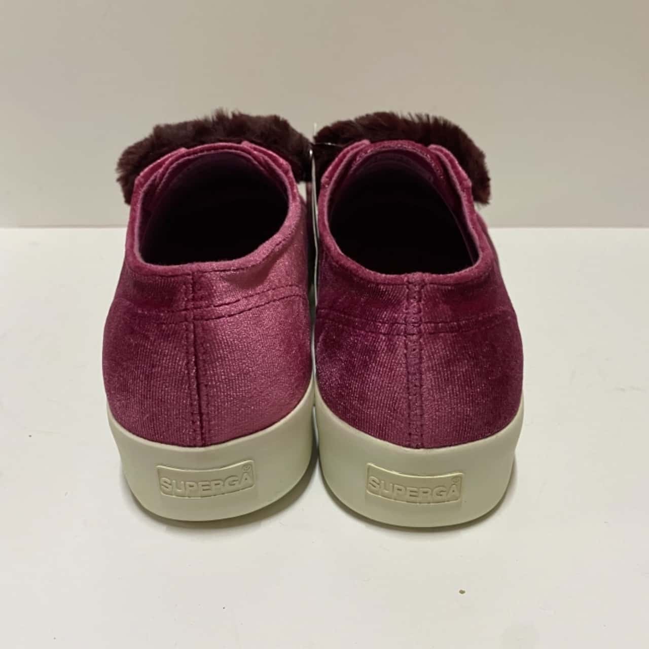Superga Womens Size 39 Pink Velvet Sneakers (s)