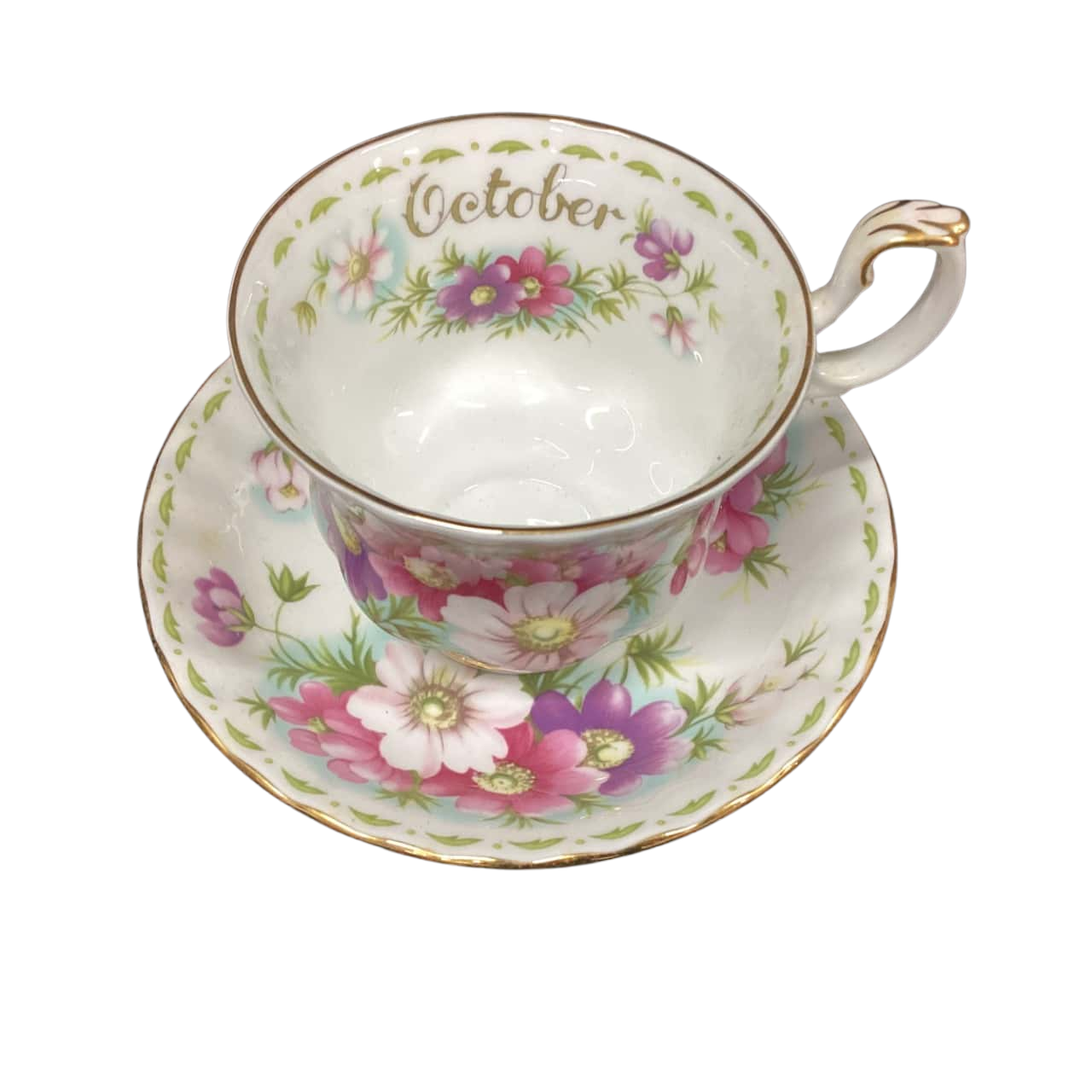 Royal Albert October Birthday Tea Cup & Saucer (s)
