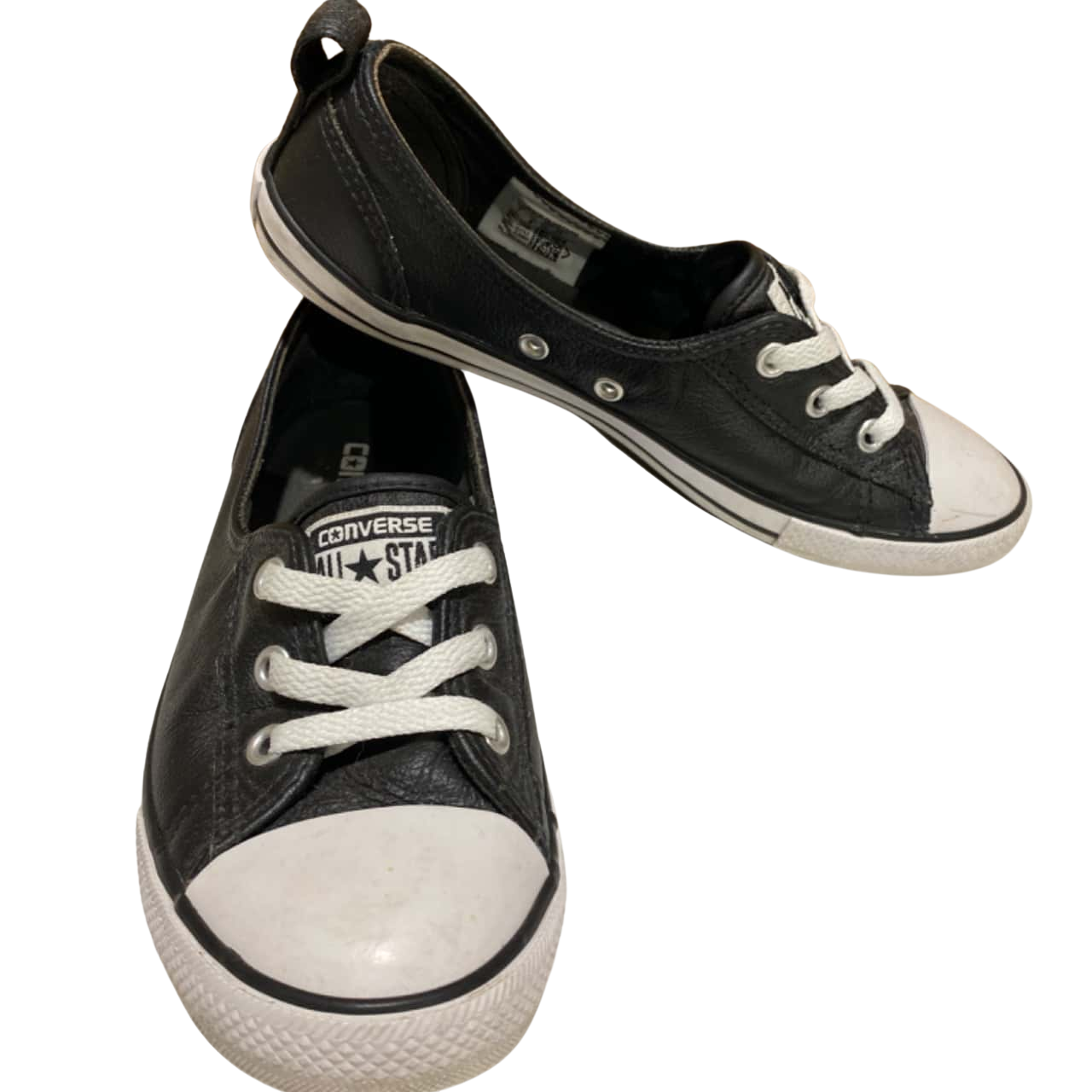 Converse Women Runners Size 7 Black / White (s)