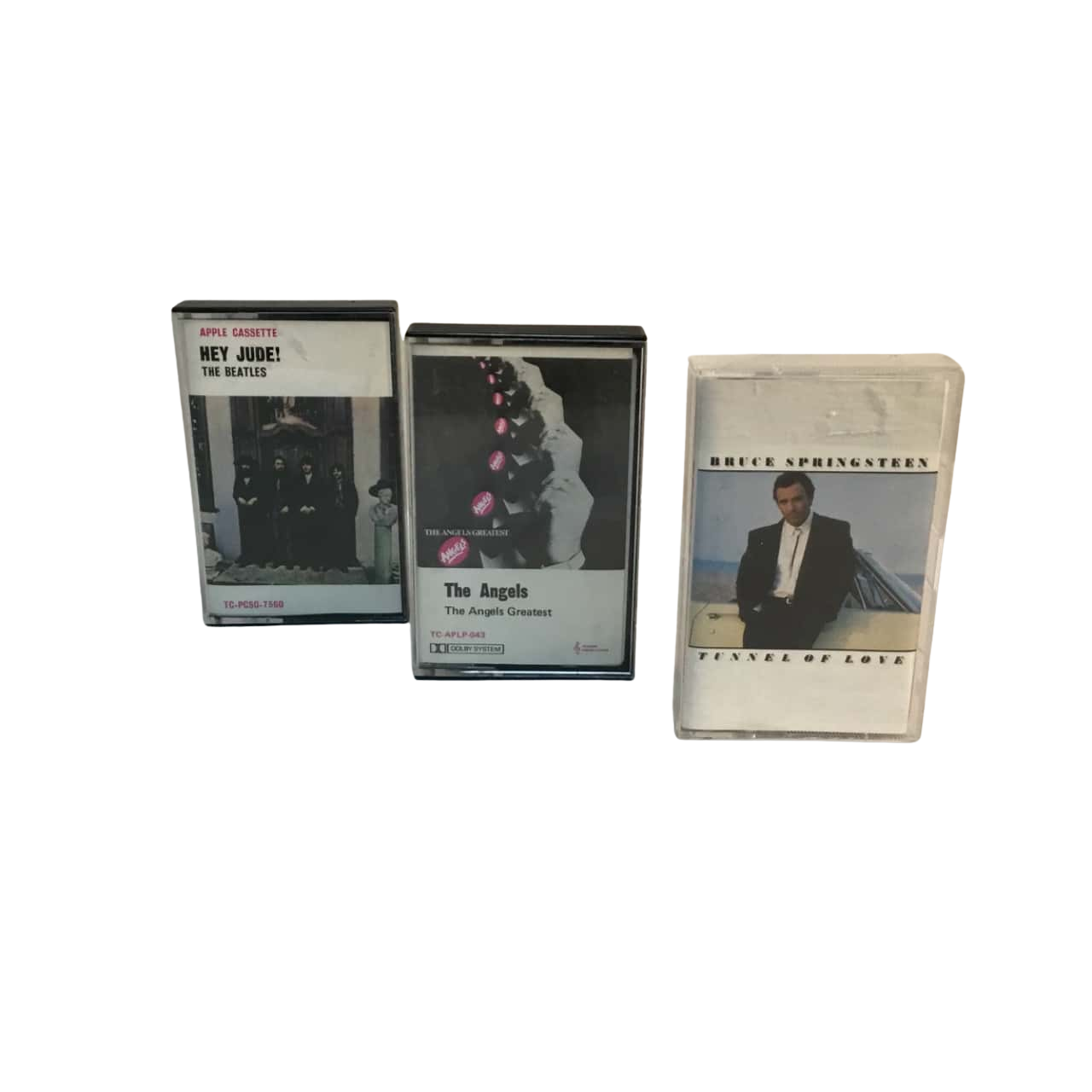 Music cassettes set of 3-Bruce Springsteen, The Angels, The Beatles