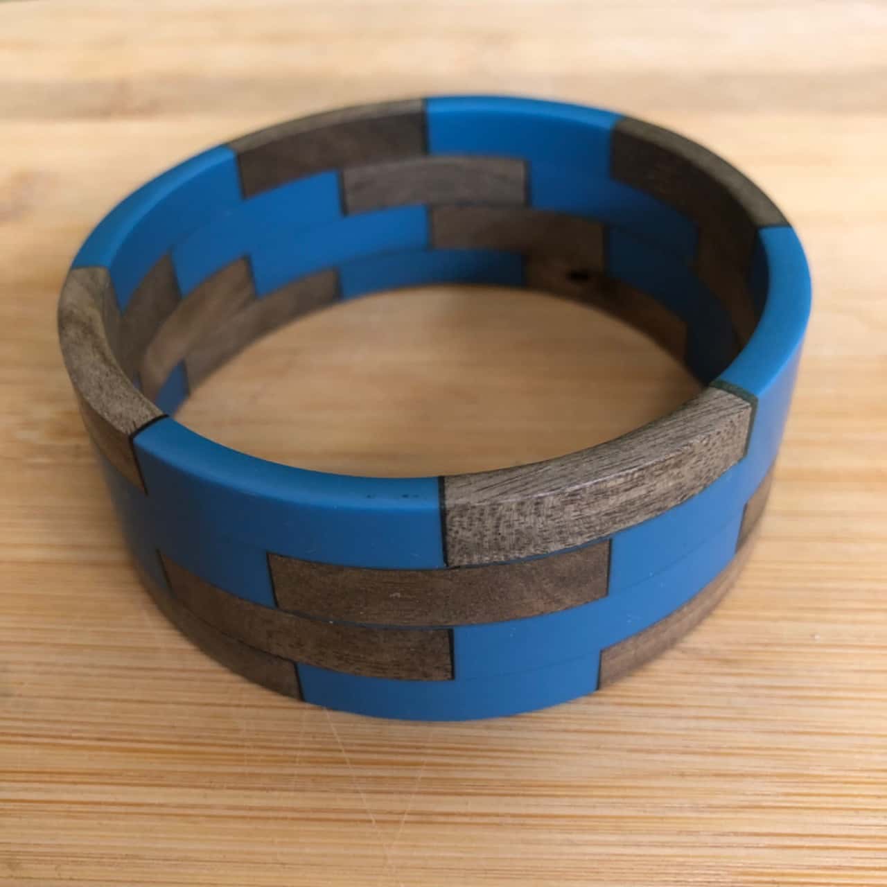 Wooden Blue Bangle