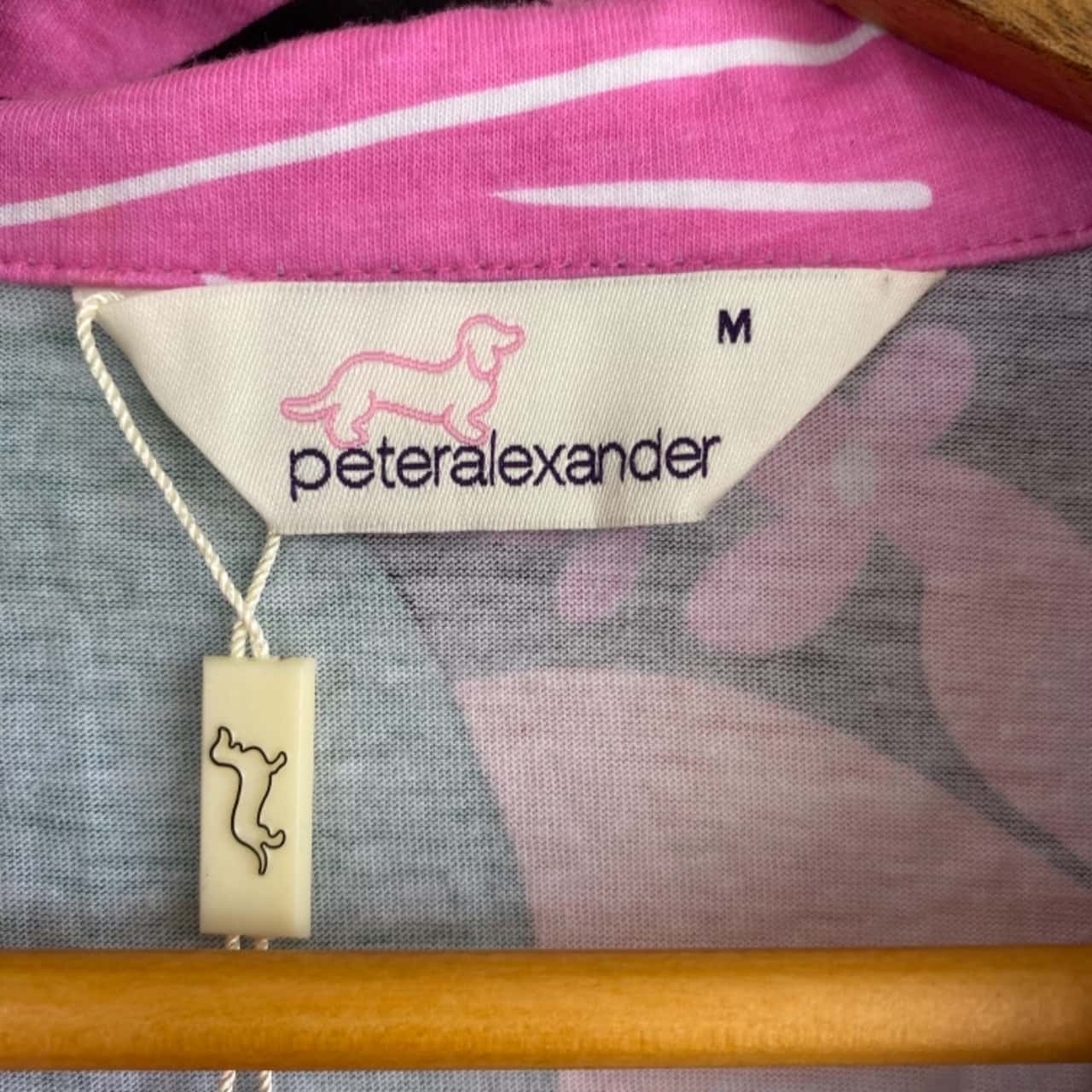 Peter Alexander Short Sleeve Button up Sleep Top Tropical Floral Print ...