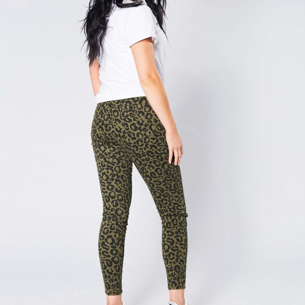 Monaco Jeans. Lana Jeans. Khaki Leopard. Size 12