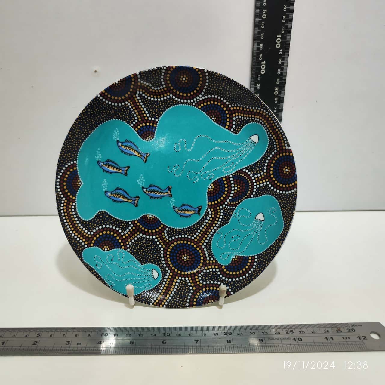 Bunabiri Aboriginal Art Barrier Reef Dreaming Plate