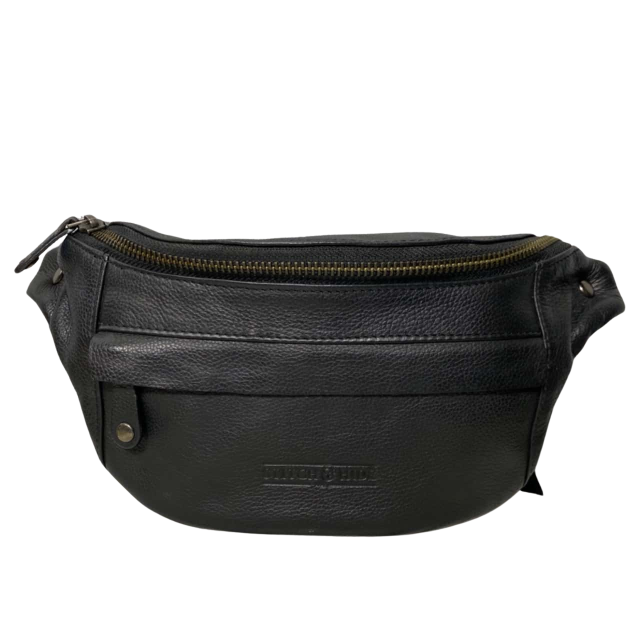 Women’s Stitch & Hide Black Leather Fanny Pack /Bum Bag