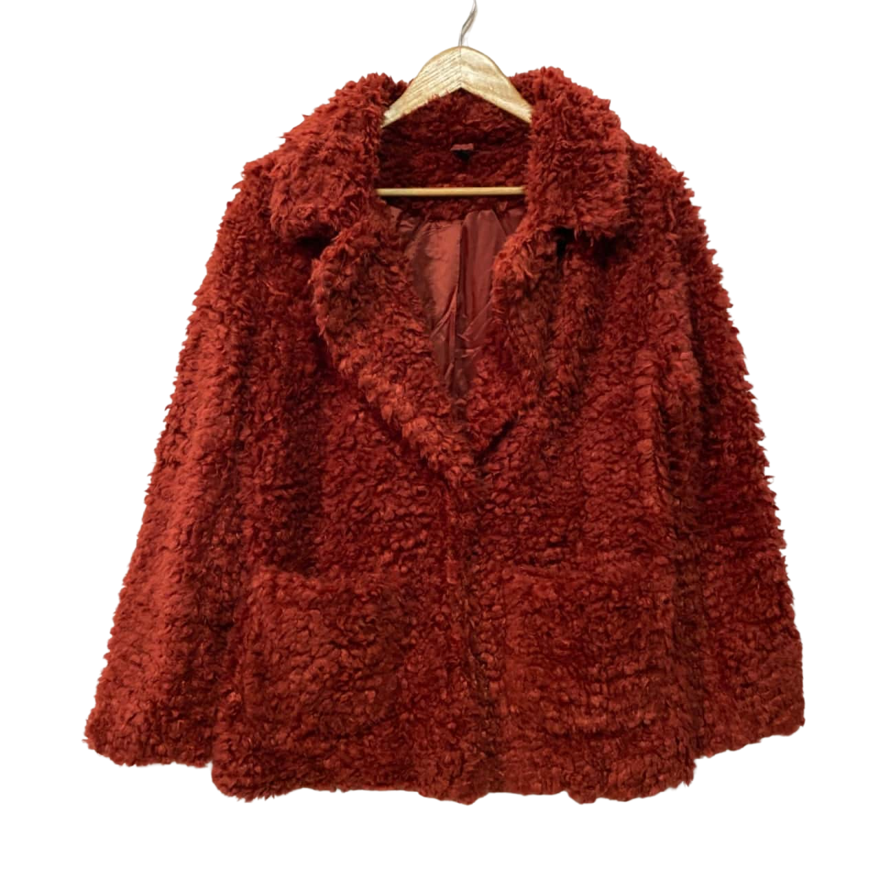 Women s Divided H M Size M Red Fluffy Jacket s 