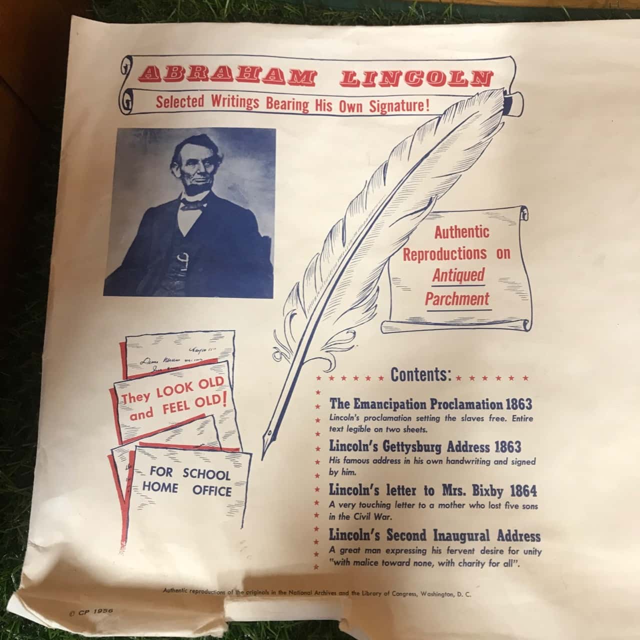 Set of Authentic Reproductions of Selected Writings of Abraham Lincoln