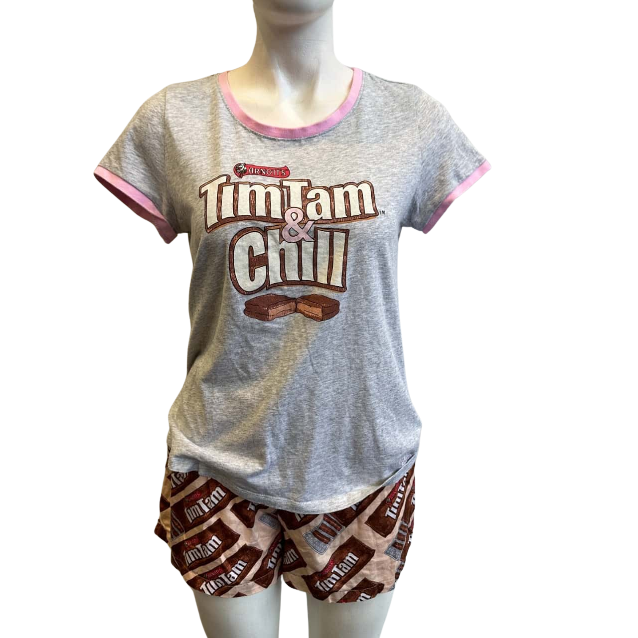 Peter Alexander Women's Size S Tim Tam PJ Set Grey