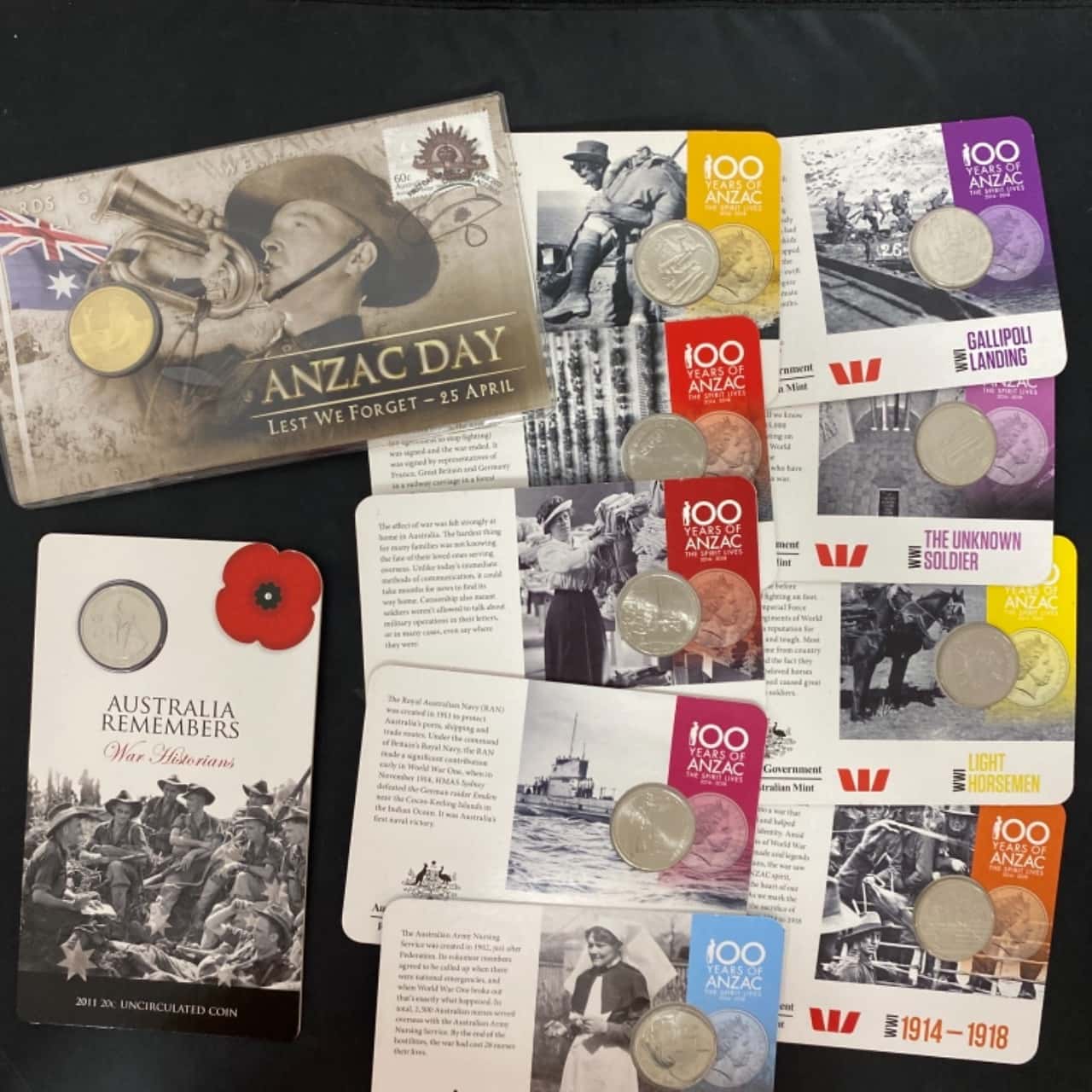 Anzac collector coins 11x bundle(s)