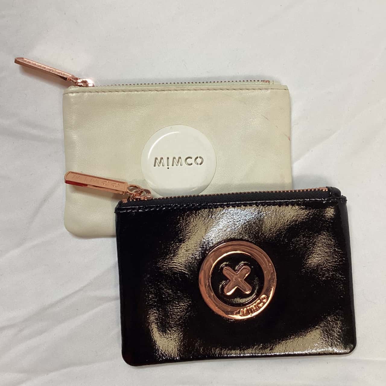 Mimco Womens Coin Purse Pair Black / Cream (s)