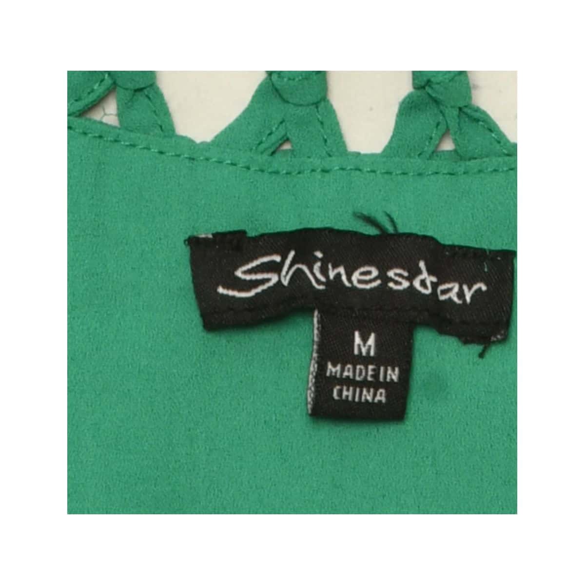Shinestar Womens Size L Cami Top Green (s)
