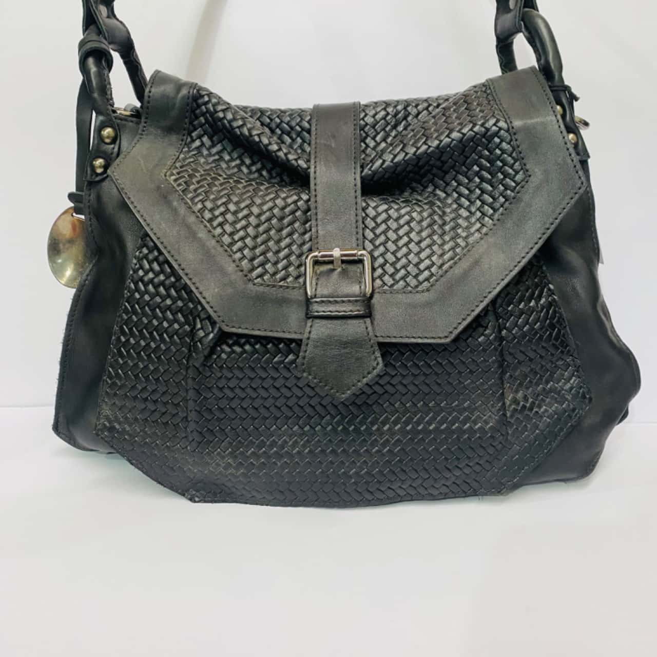 ANA FAYE OLIVIA Black Leather Handbag (s)