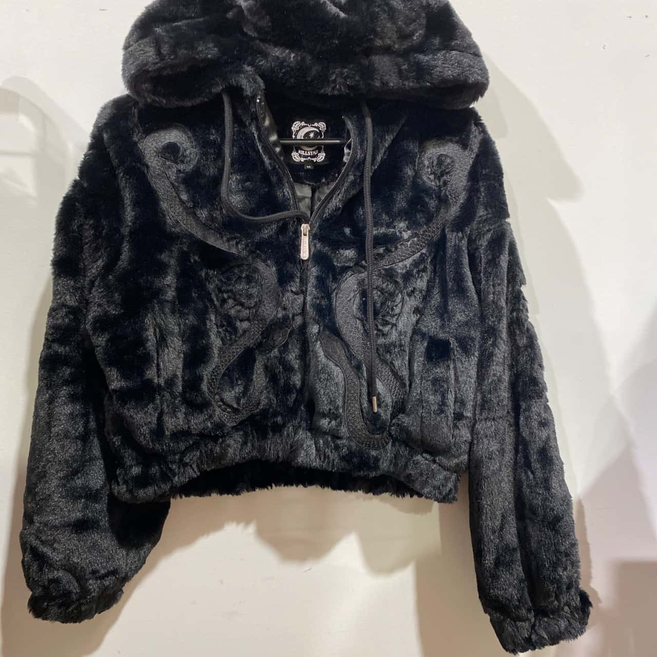 Kill star Womens Faux Fur Black Bomber Jacket(s)