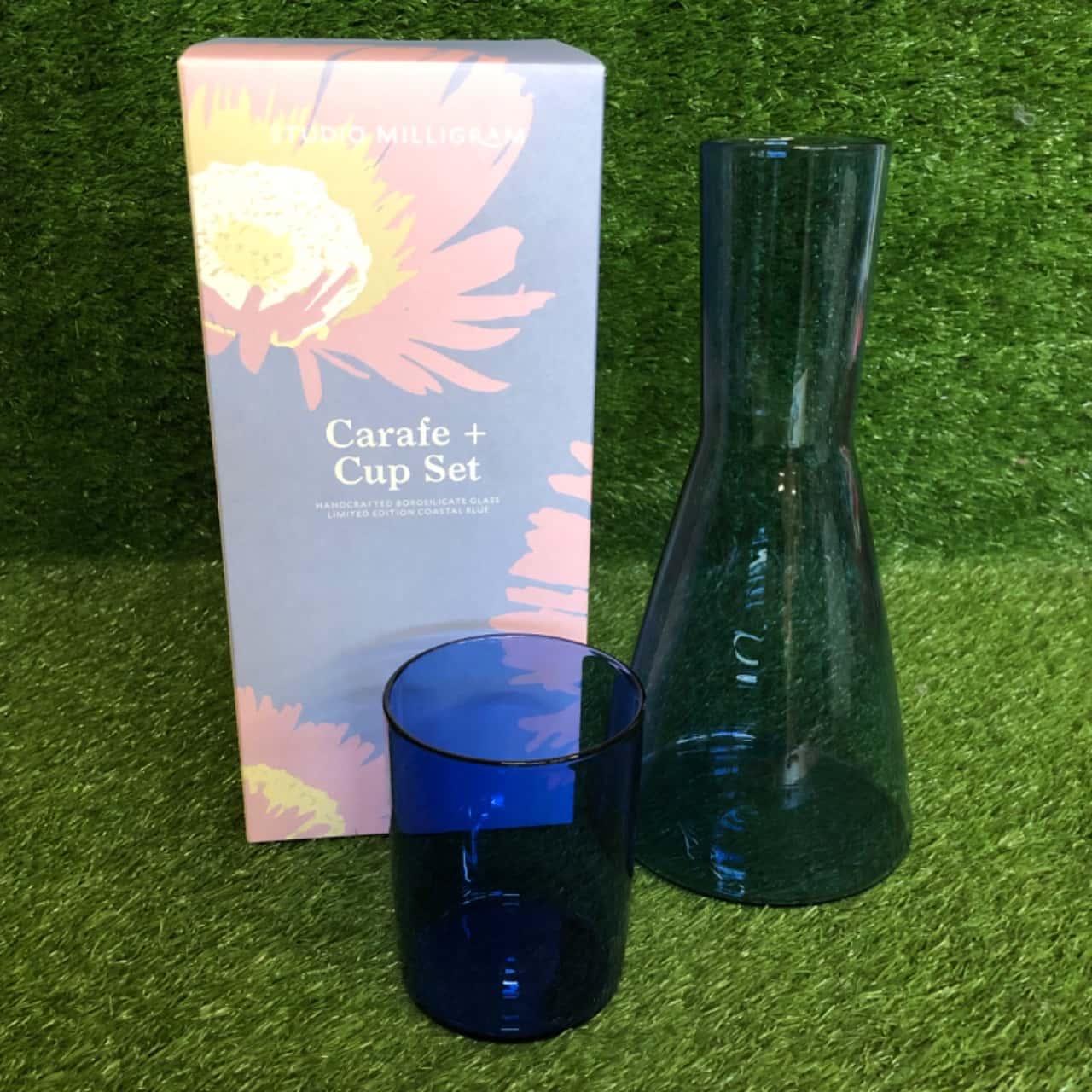STUDIO MILLIGRAM Opaque Blue Carafe And Cup Set - Limited Edition (New ...