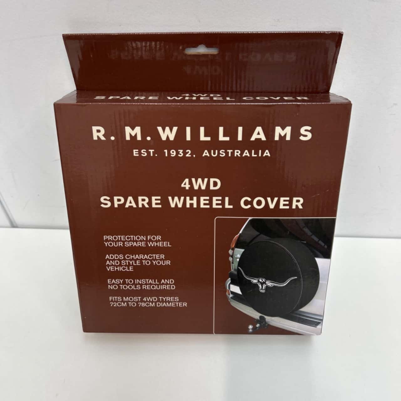 NEW - R.M.Williams 4WD Spare Wheel Cover - Black(s)