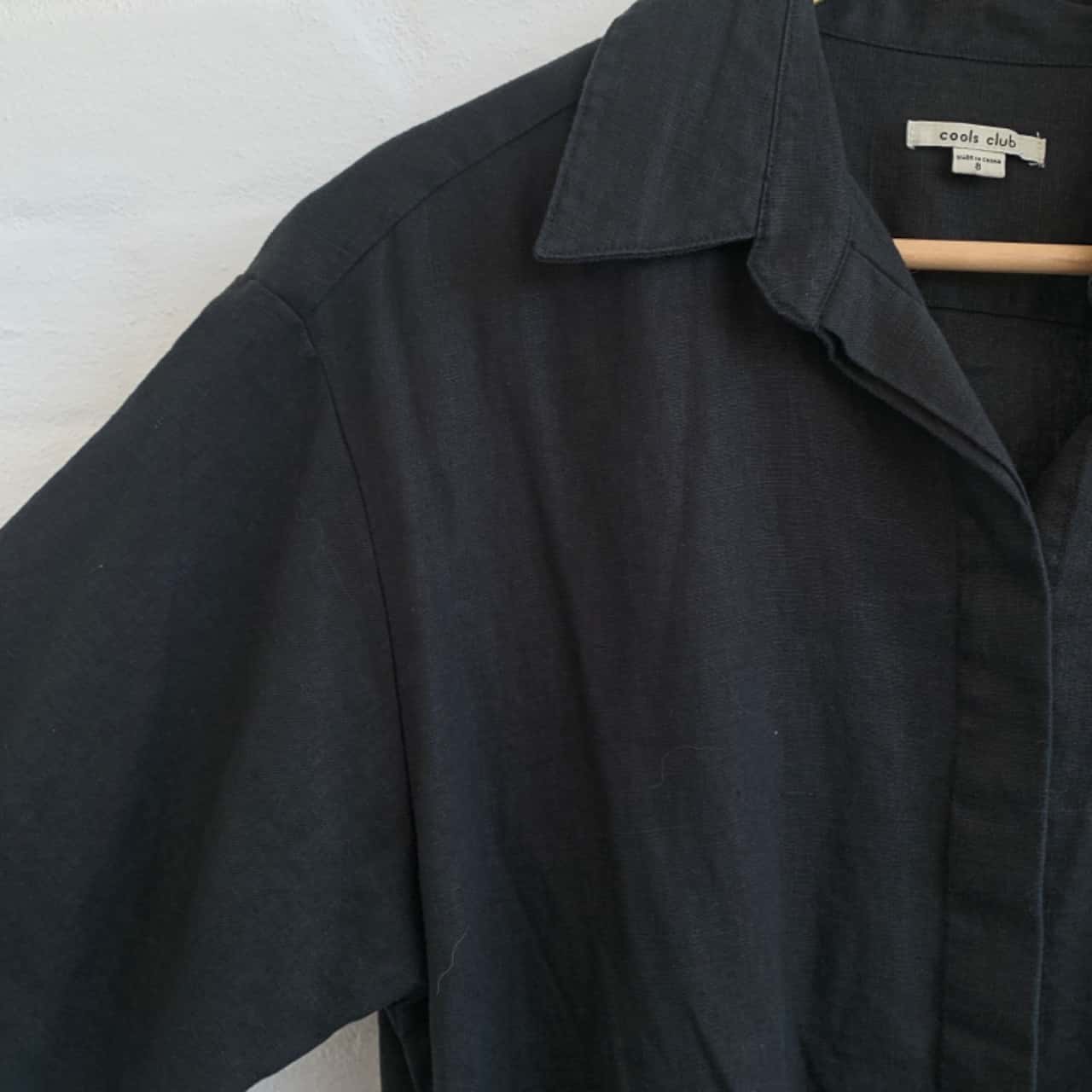 Cools Club Men’s Small Black Linen Button-Up(s)