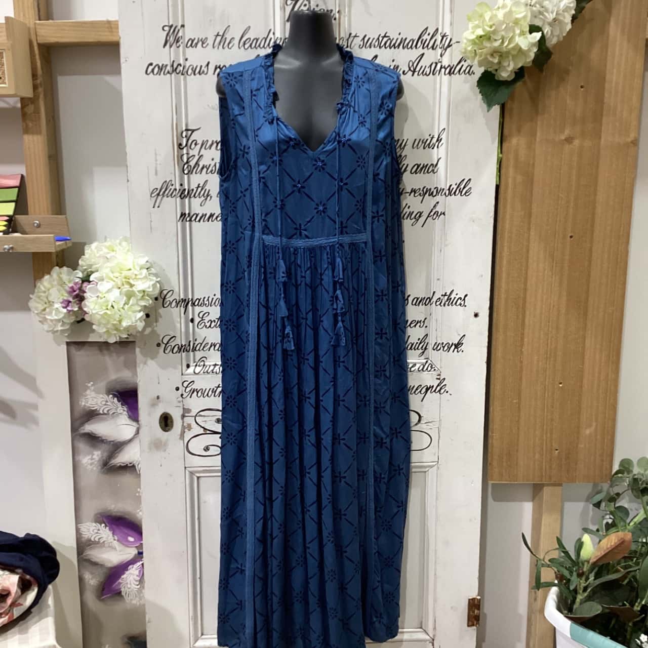 ALESSI BRAND! BNWT RRP $139.95! THE LACE TRIM MAXI DRESS WITH AZTEC ...