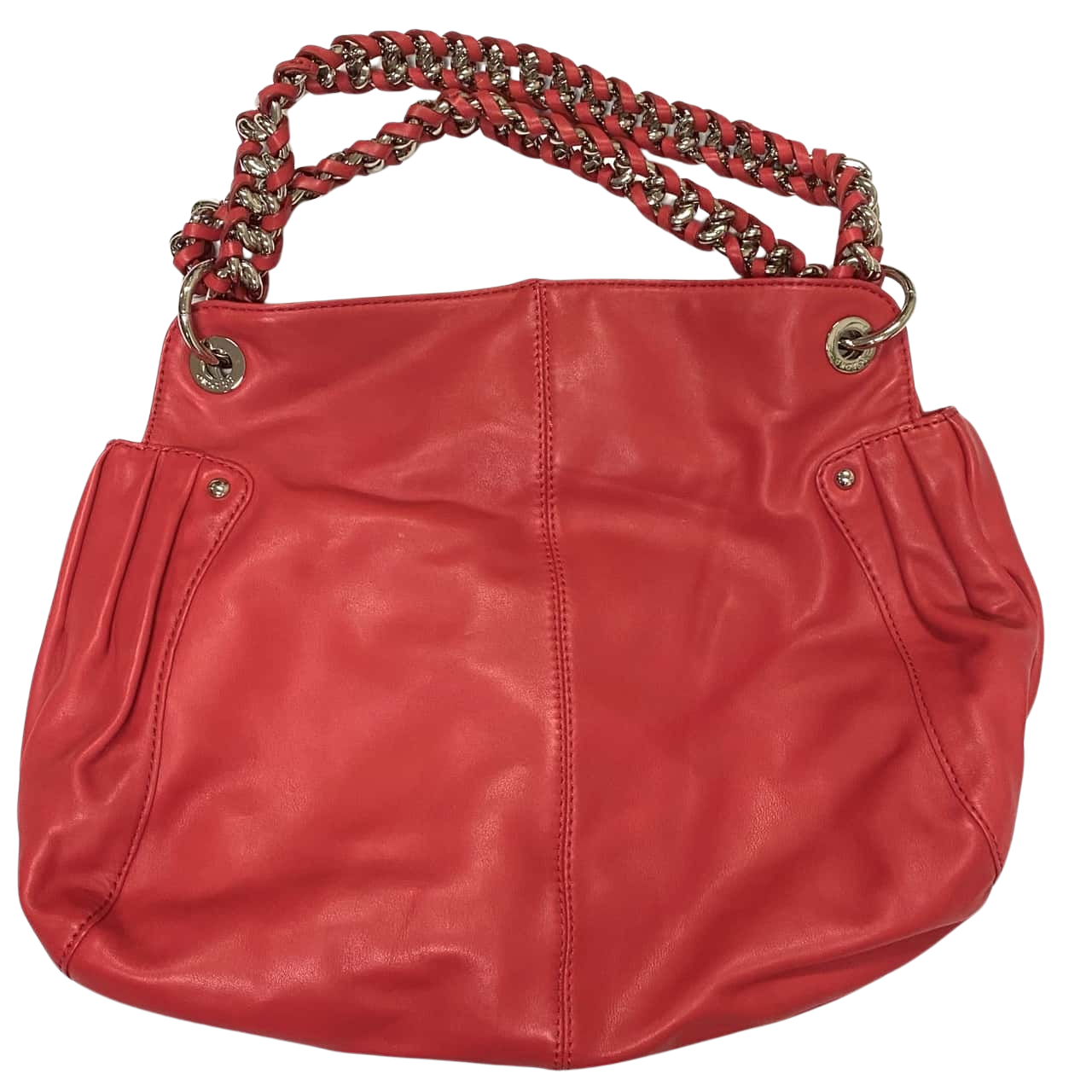 Oroton, Red, Leather Bag w/ Chain Handle