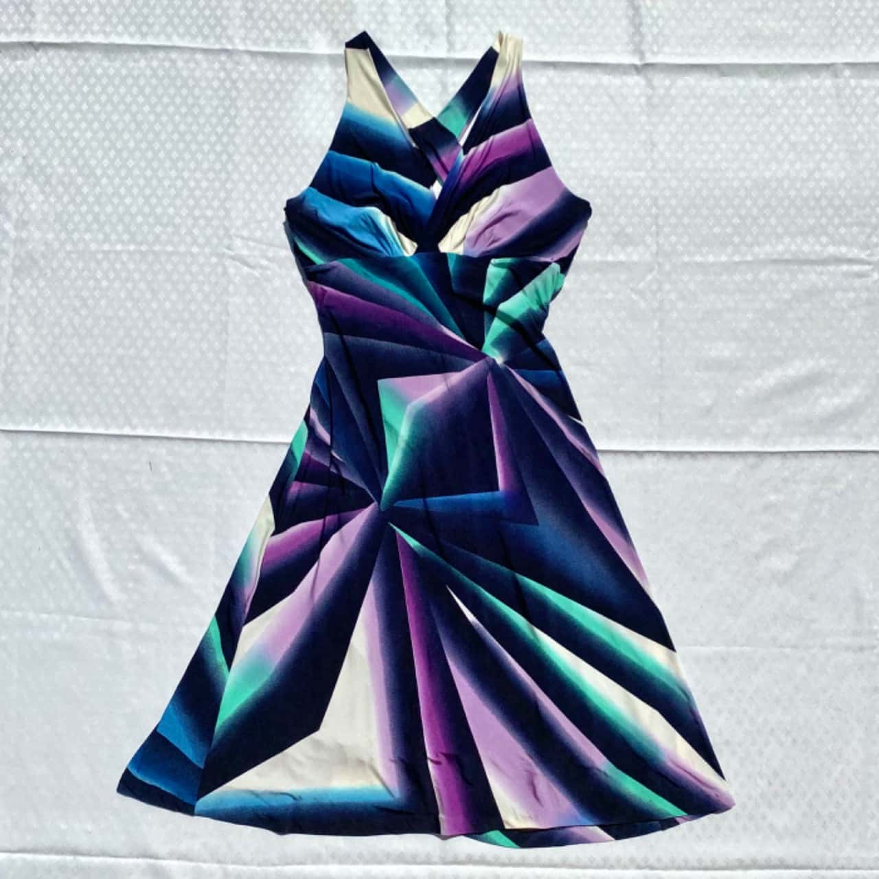 Vintage Garfunkle Funky Multicolour Patterned Cocktail Dress With ...
