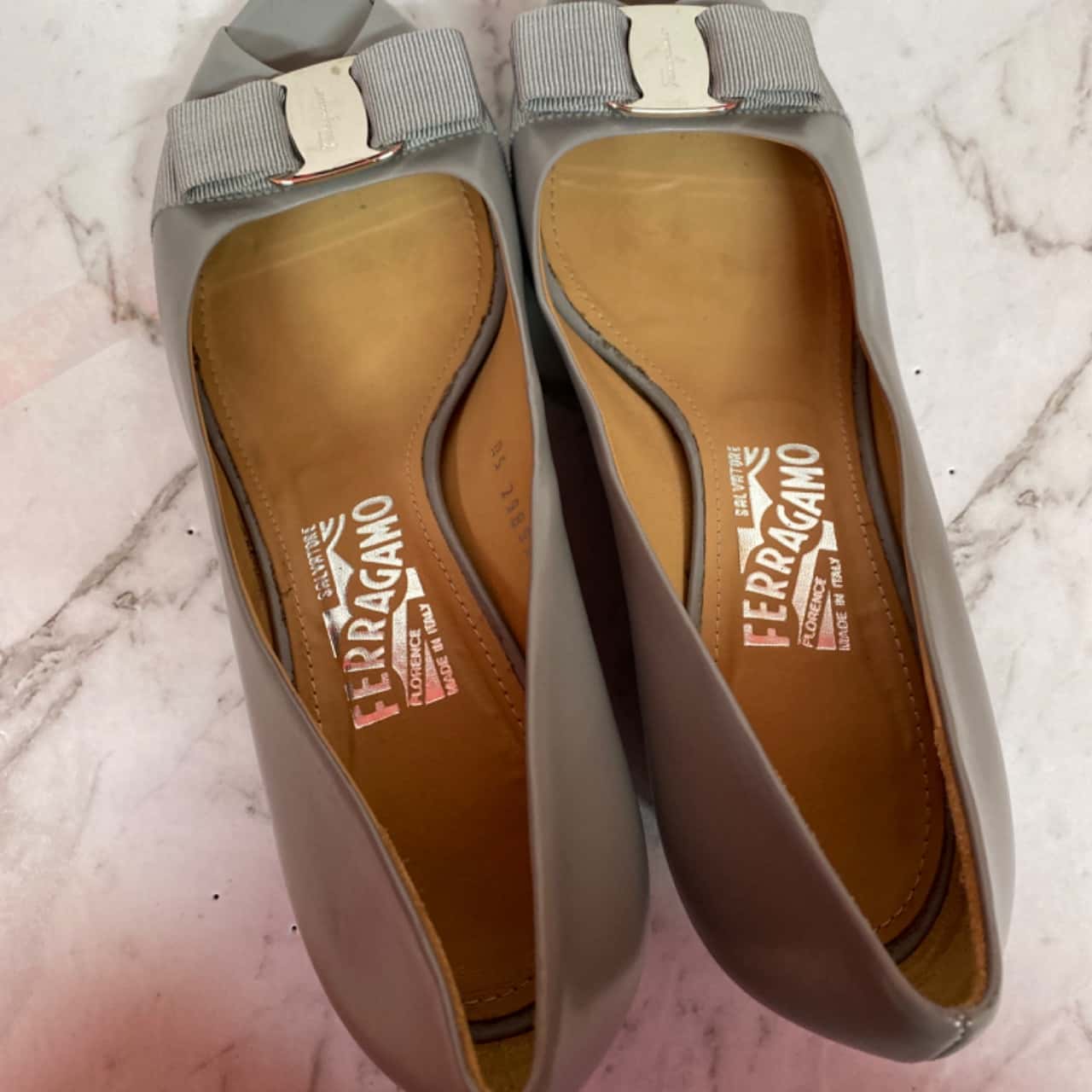 Salvatore Ferragamo Womens Size 8 Grey (s)