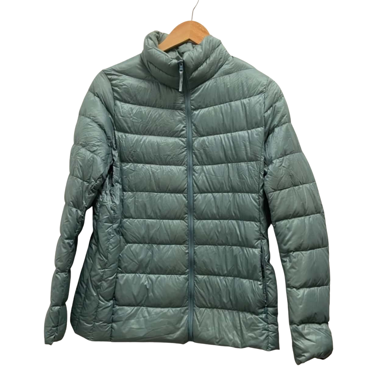 Uniqlo Womens Size L Puffer Jacket Turquoise (s)