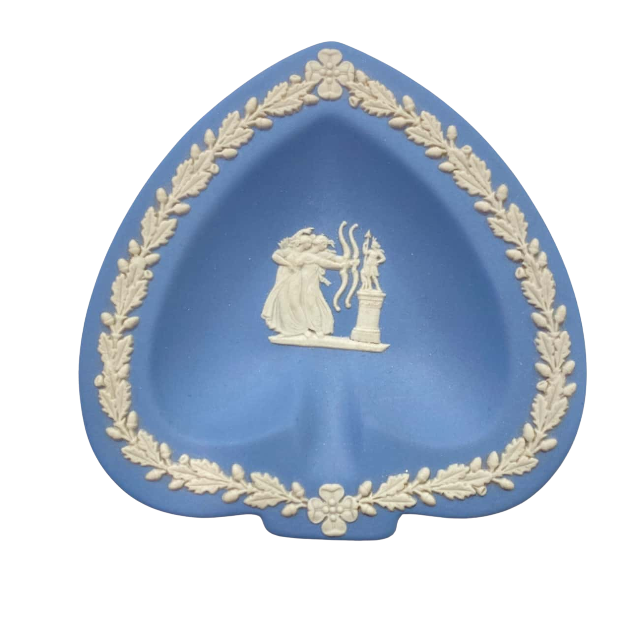 Wedgwood Jasperware Blue & White Spade Trinket Dish