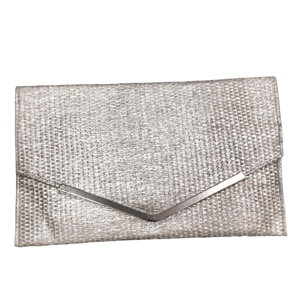 Womens Unbranded Clutch Silver Tone