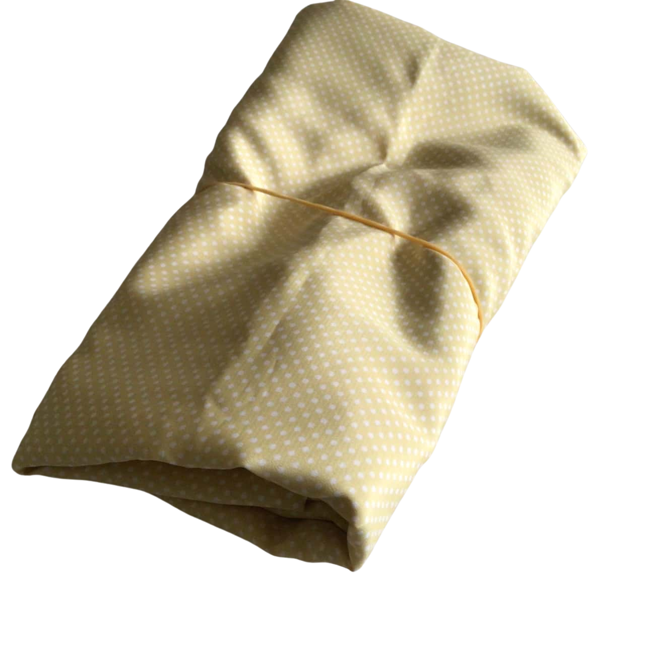 Soft Poly Cotton Lemon White Polka Dots 110 x 250 cm (s)