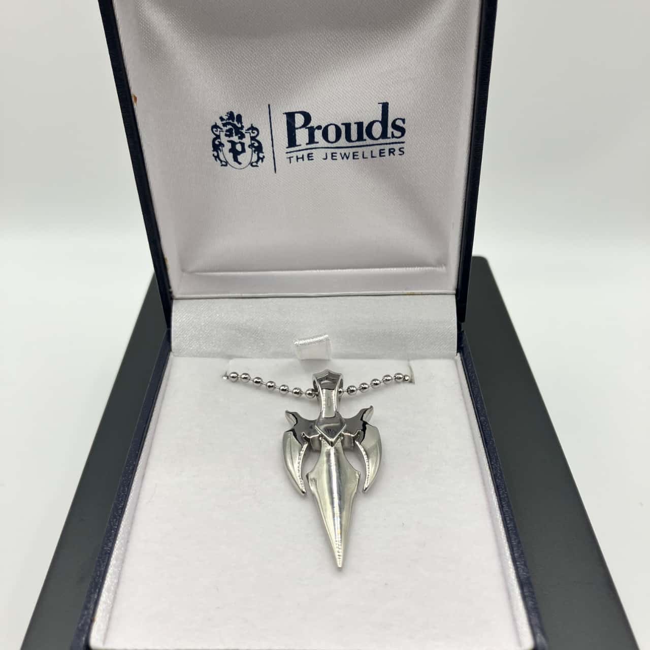 Prouds The Jewellers Mens Silver-Tone stainless Steel Chain Neckalace(s)