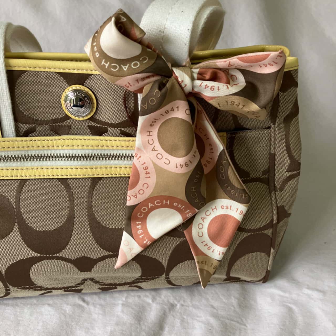 Women’s Coach Daisy Signature Tote Brown / Khaki (s)
