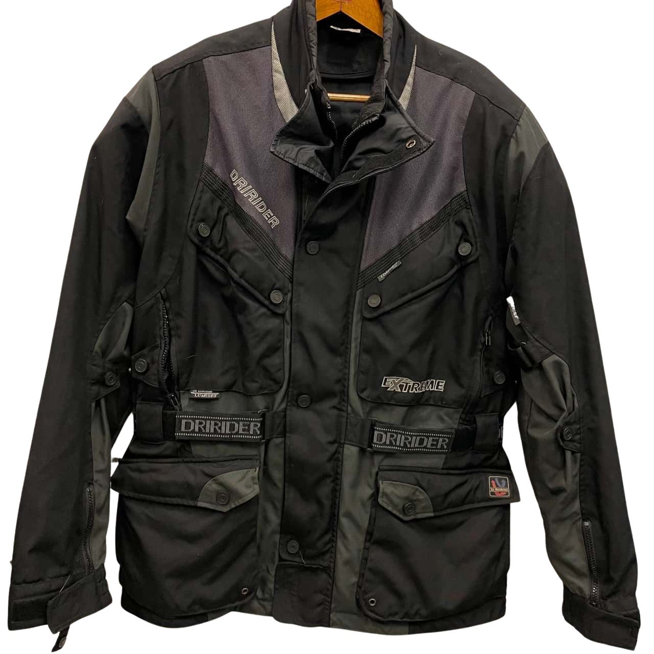 Dri Rider Mens Size XXL Biker / Front Zipper Jacket Black / Grey