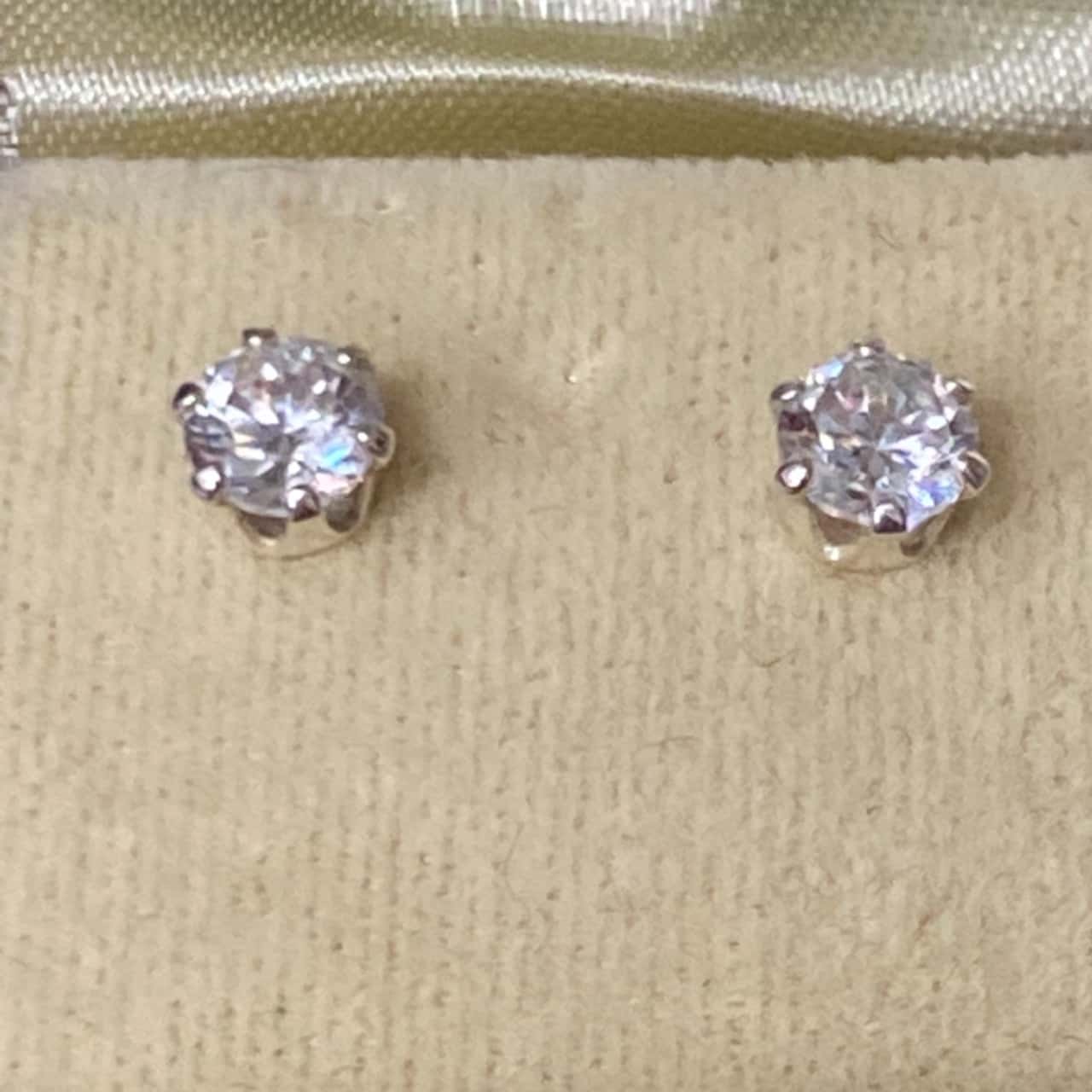 Sterling Silver C2 Womens Earrings Stud Earrings