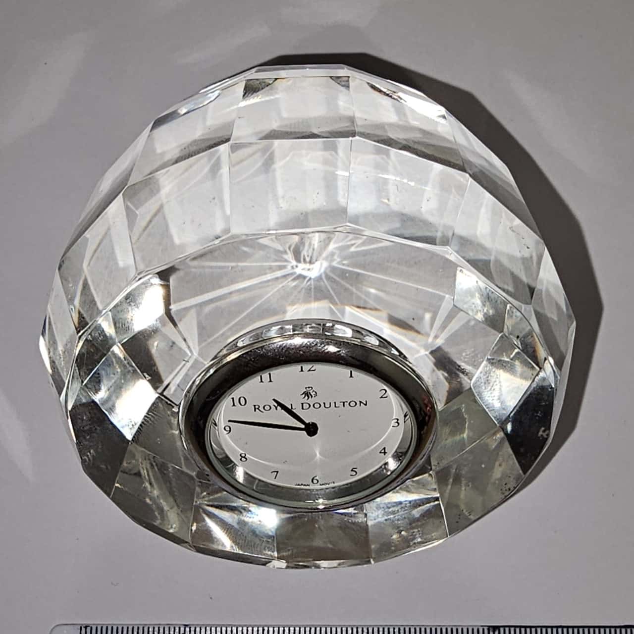 Royal Doulton Crystal Mantel Clock