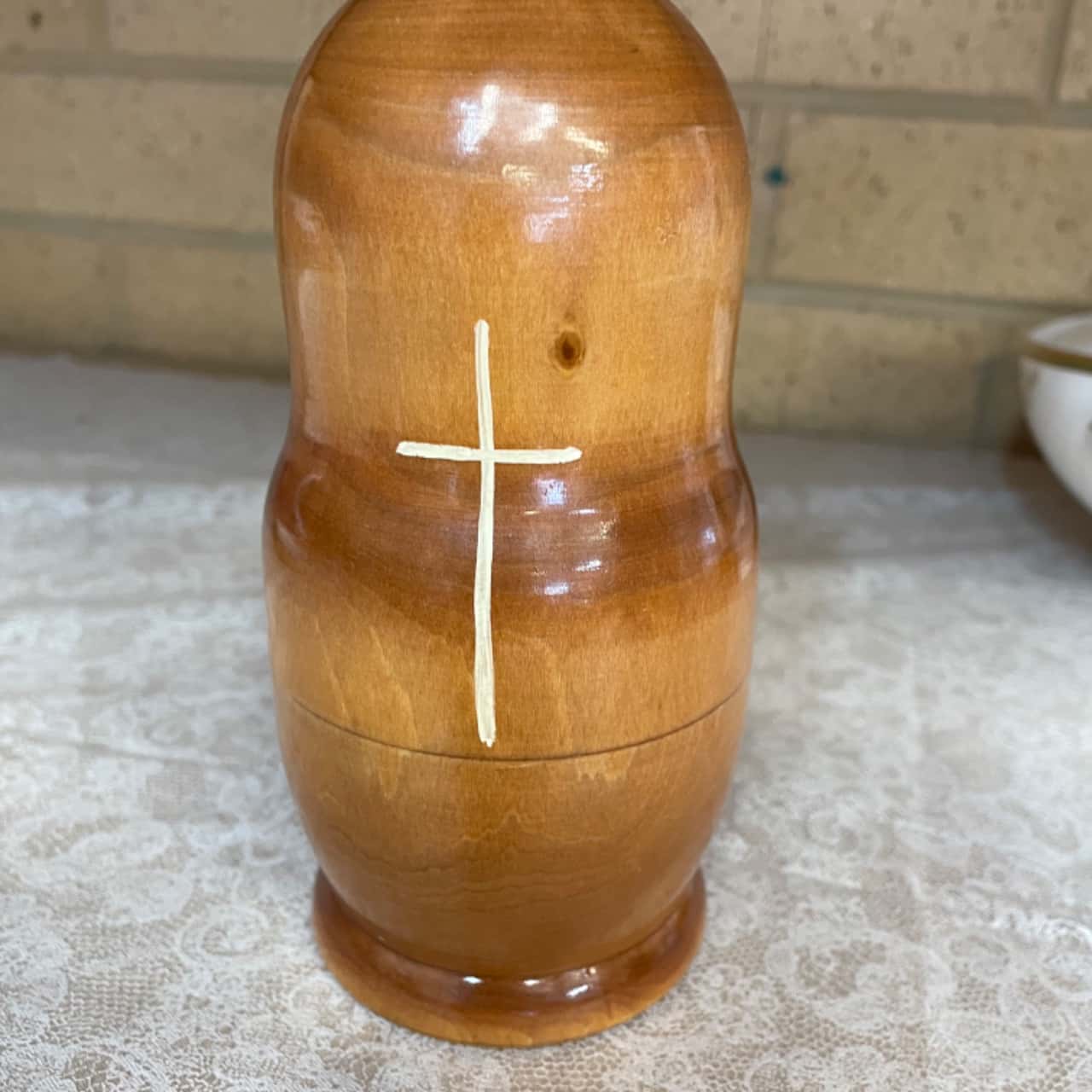 Babushka Wooden Dolls Virgin Mary Jesus Christ Russian Nesting Dolls(s ...