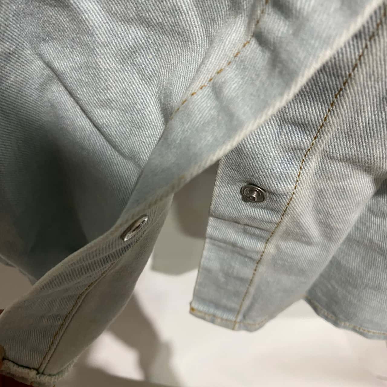 KOOKAI DENIM SHIRT DRESS with Long Sleeves Size 40 in Light Blue