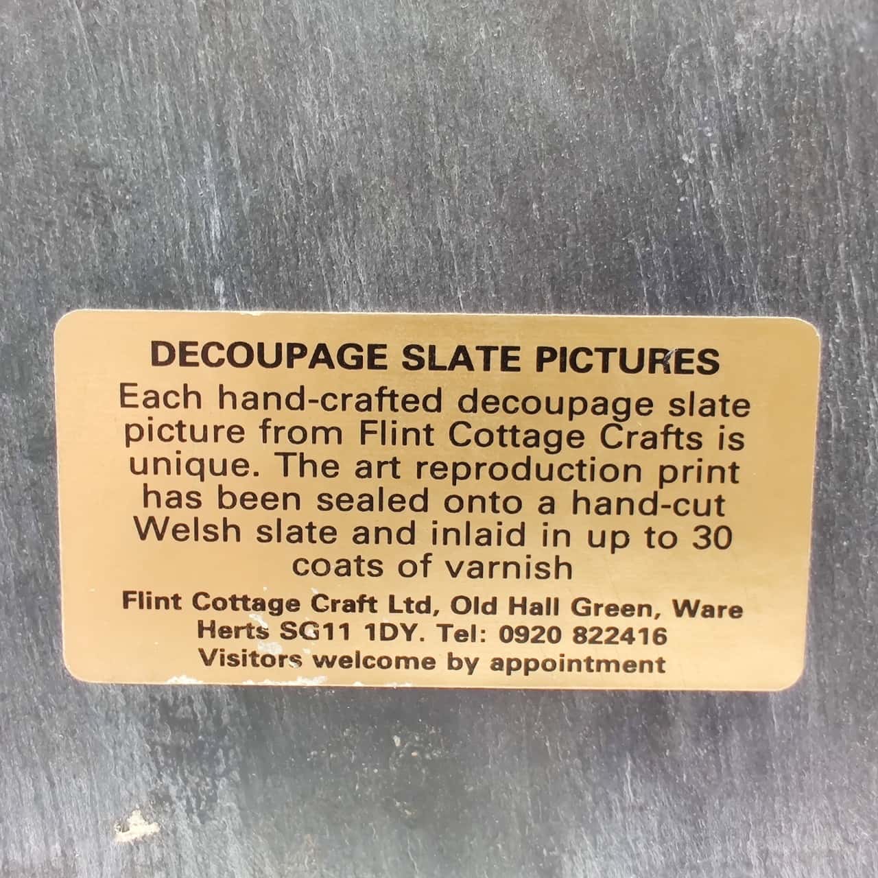 Decoupage Slate Pictures - Bird's Custard Decorative Mini Poster ...