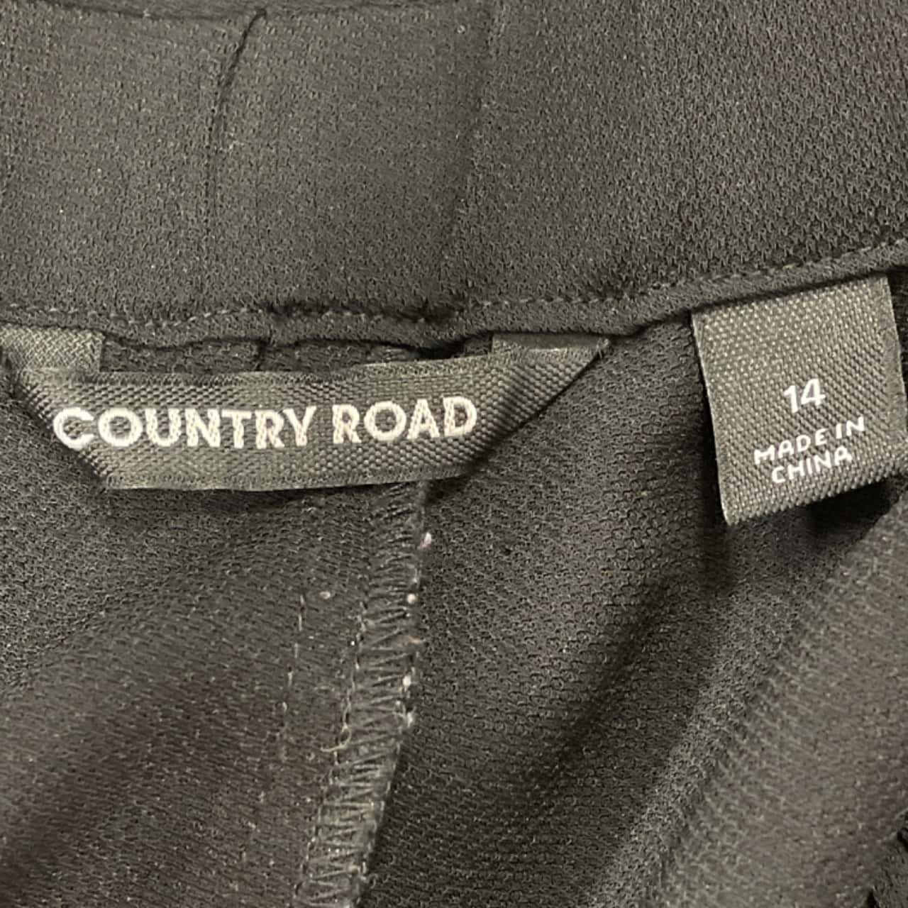 Country Road Womens Size 14 Midi Dress Black (s)